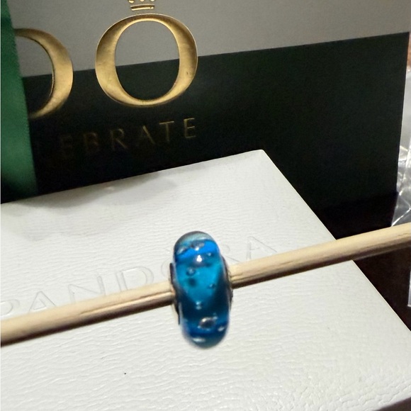 Pandora | Jewelry | Pandora Turquoise Blue Murano Effervescence Charm ...